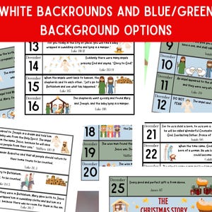 Advent Story Cards Paper Chain Countdown Craft BUNDLE, the Christmas ...