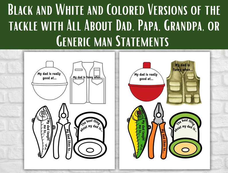 Printable Grandparent's Day Craft, All About My Grandpa Tackle Box ...