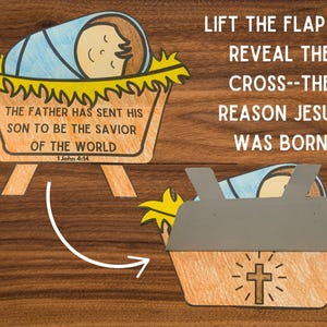 Christmas Nativity Craft, Baby Jesus Sunday School Activity, Advent ...