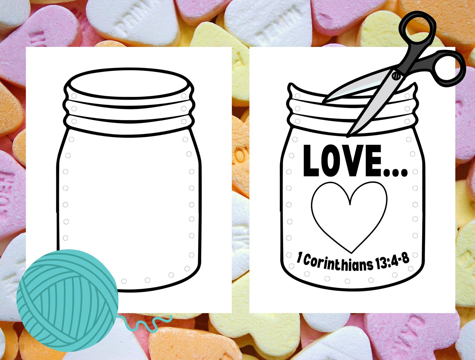 Christian Valentine’s Day Craft BUNDLE, Corinthians 13 Love is Patient ...