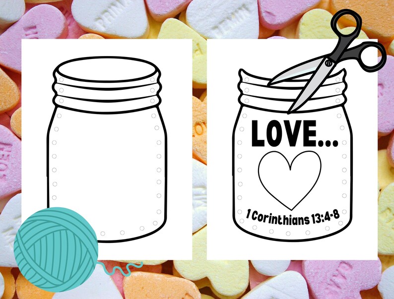 Christian Valentine’s Day Craft BUNDLE, Corinthians 13 Love is Patient ...