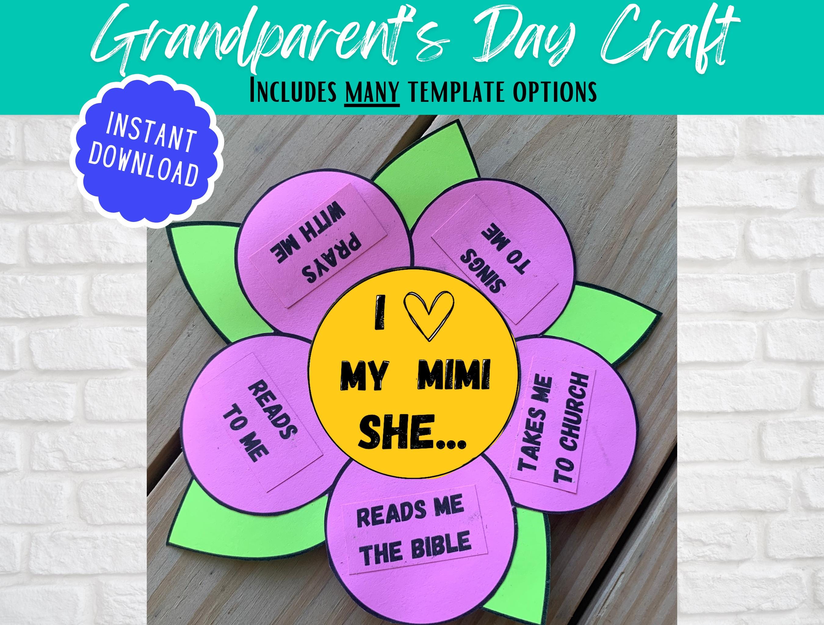 Grandparents Day Craft for Grandma, Grandparents Day Craft From Kids ...