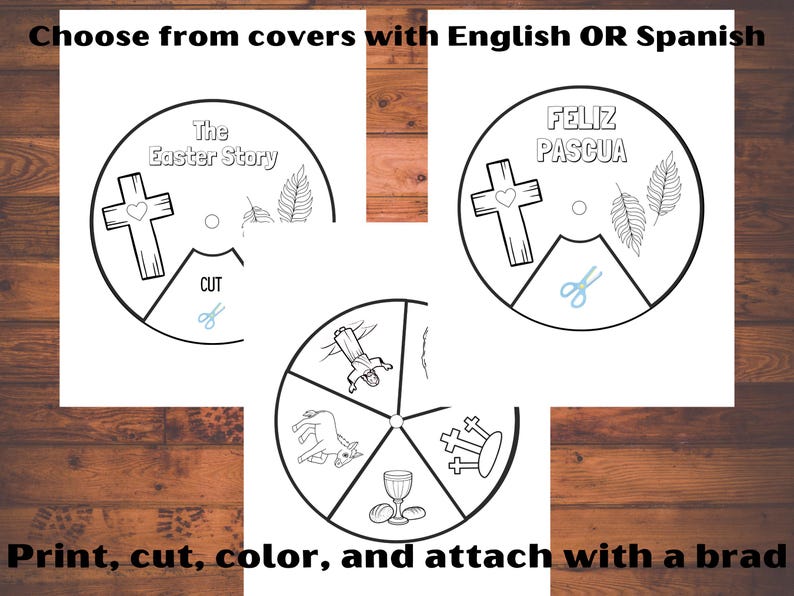 Easter Story Craft Coloring Wheel, Sunday School Bible Craft for Kids ...