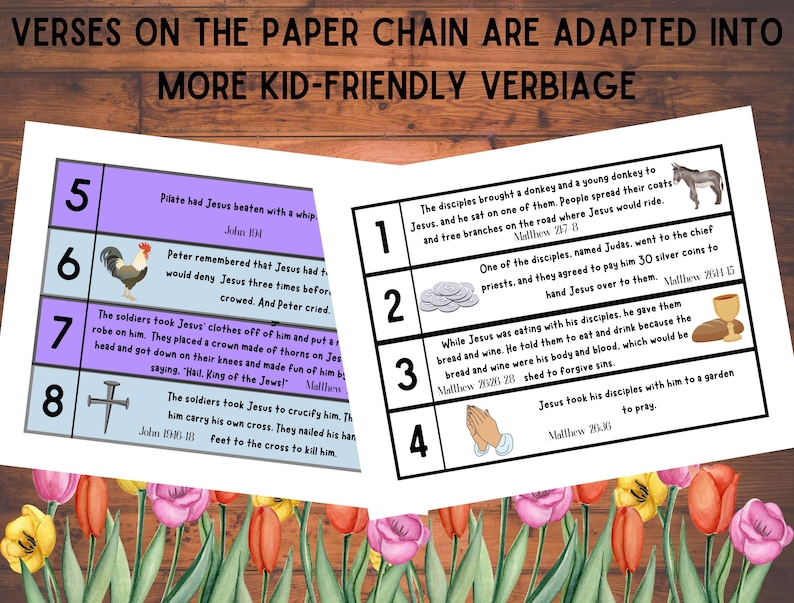 Easter Story Paper Chain, Sunday School Craft, Easter Countdown, Holy ...