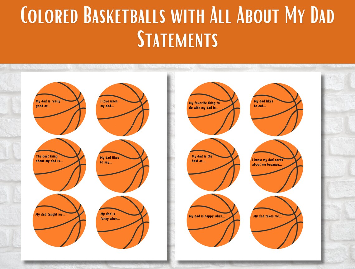 Printable Coloring Father's Day Craft, Slam Dunk Fathers Day Craft for ...