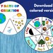 Days of Creation Coloring Wheel, Kids Bible Lesson, Memory Game, Bible ...