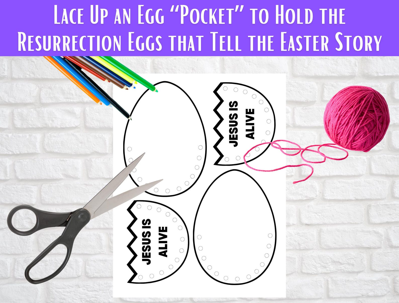 Resurrection Eggs Craft, Sunday School Easter Story Craft, Printable ...