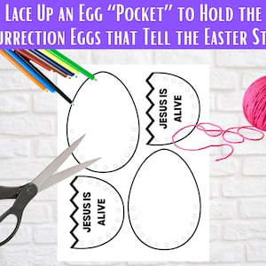 Resurrection Eggs Craft, Sunday School Easter Story Craft, Printable ...