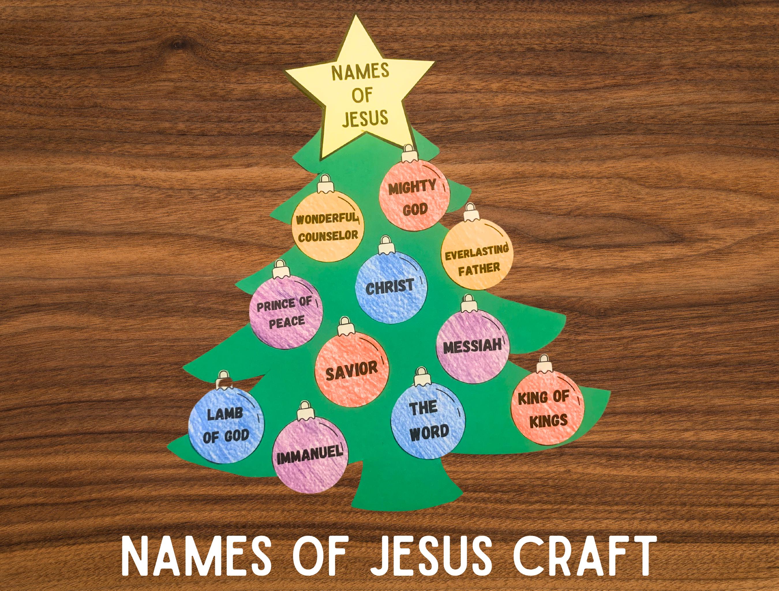 Christmas Bible Craft, Names of Jesus Sunday School Craft, Advent ...