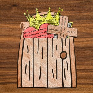 Five Solas Craft, Reformation Day Activity, 95 Theses Door, Scripture ...
