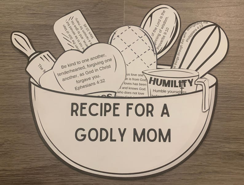 Christian Mother's Day Craft, Sunday School Printable Mothers Day ...