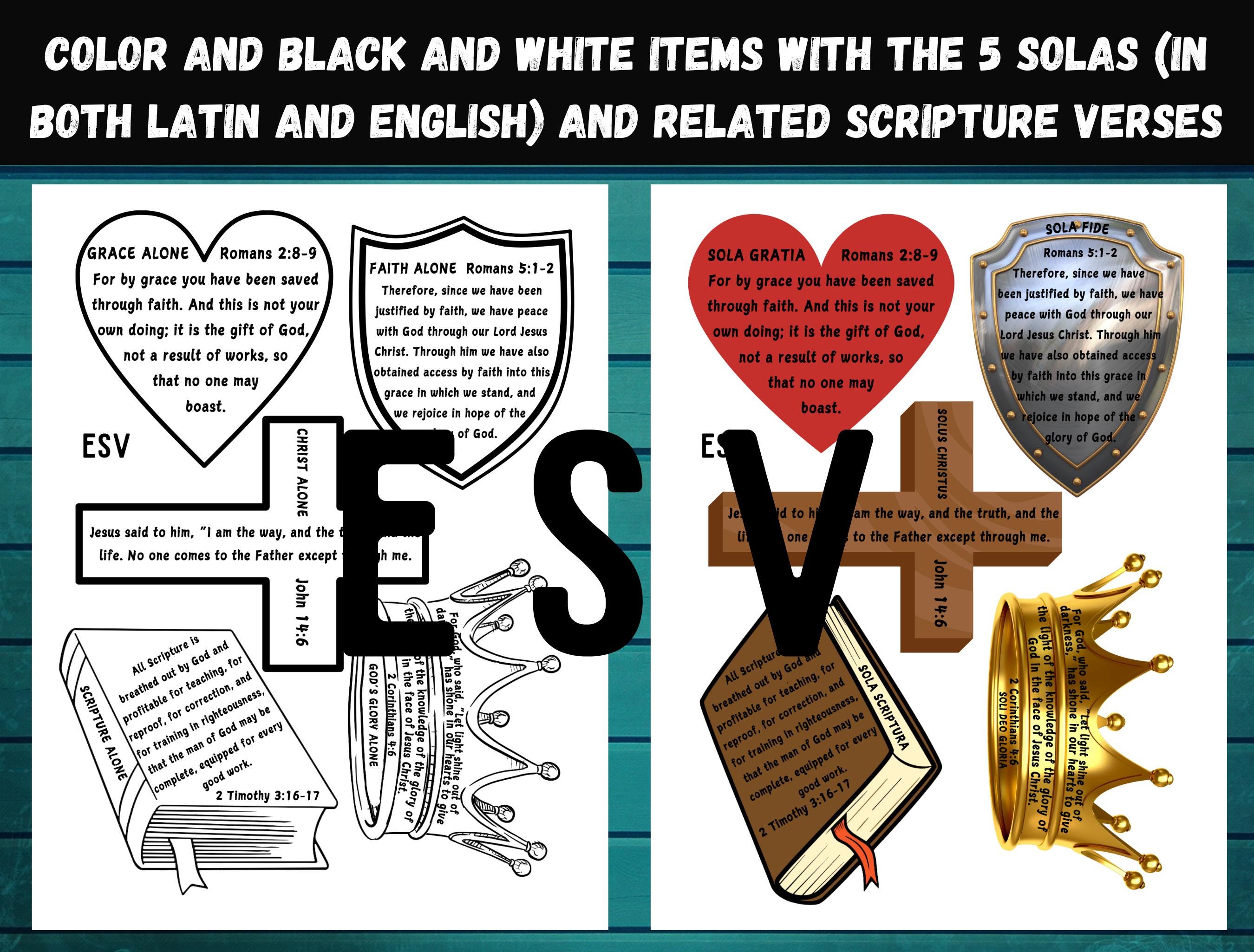 Five Solas Craft, Reformation Day Activity, 95 Theses Door, Scripture ...