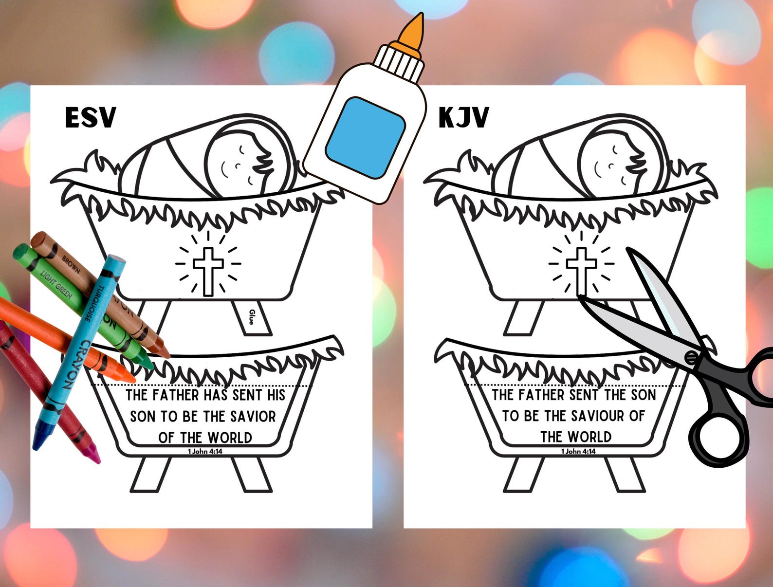 Christmas Nativity Craft, Baby Jesus Sunday School Activity, Advent ...