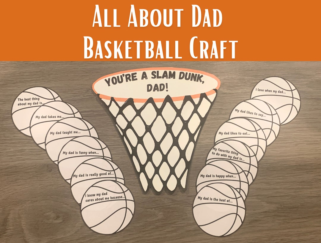 Fathers Day Craft for Kids, All About My Dad Basketball Craft ...
