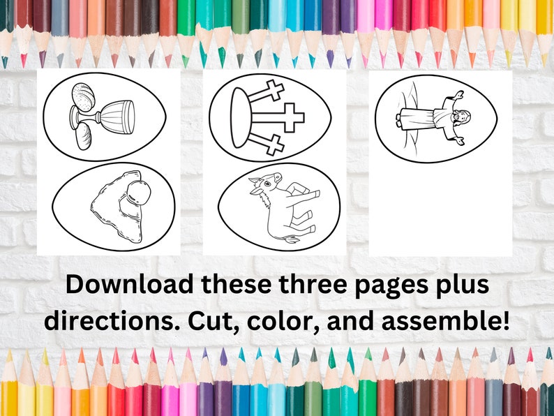 The Easter Story Craft for Kids, Holy Week Bible Lesson, Easter Sunday ...