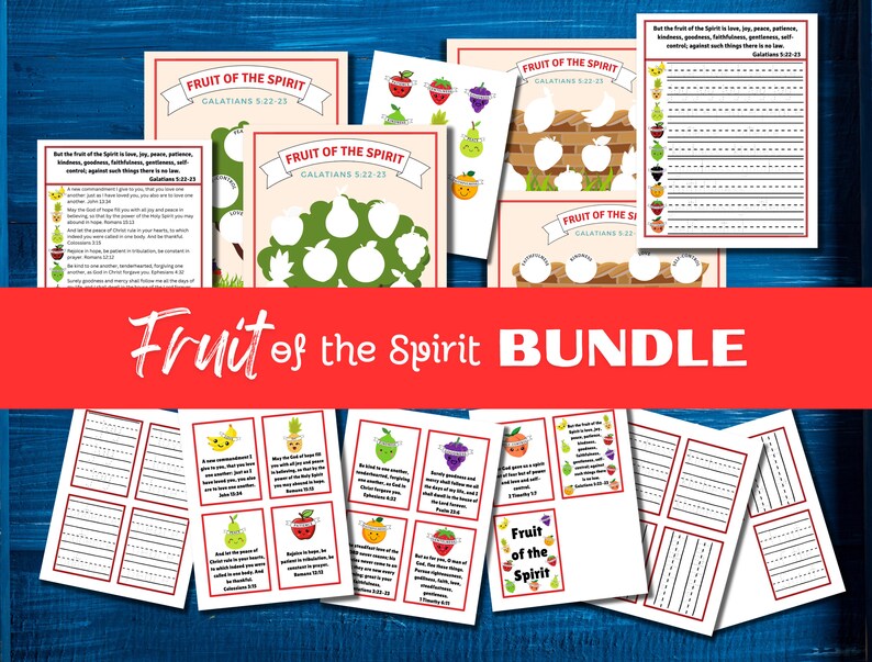 Fruit of the Spirit Printable, Galatians Bible Games for Kids, Sunday ...