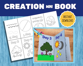The 7 Days of Creation Printable,bible Puzzle,sunday School Game,bible ...