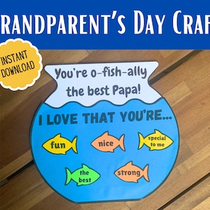 Printable Father's Day Craft, Preschool Father's Day Fish Craft, Best ...