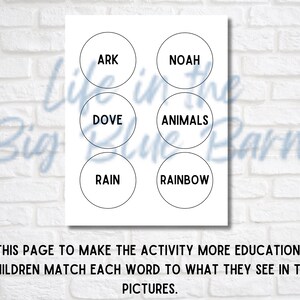 Noah's Ark Craft, Sunday School Lesson for Kids, Printable Church Craft ...