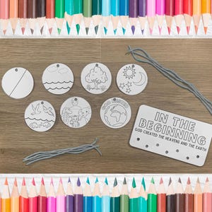 7 Days of Creation Craft, Sunday School Creation Lesson, Printable Kids ...