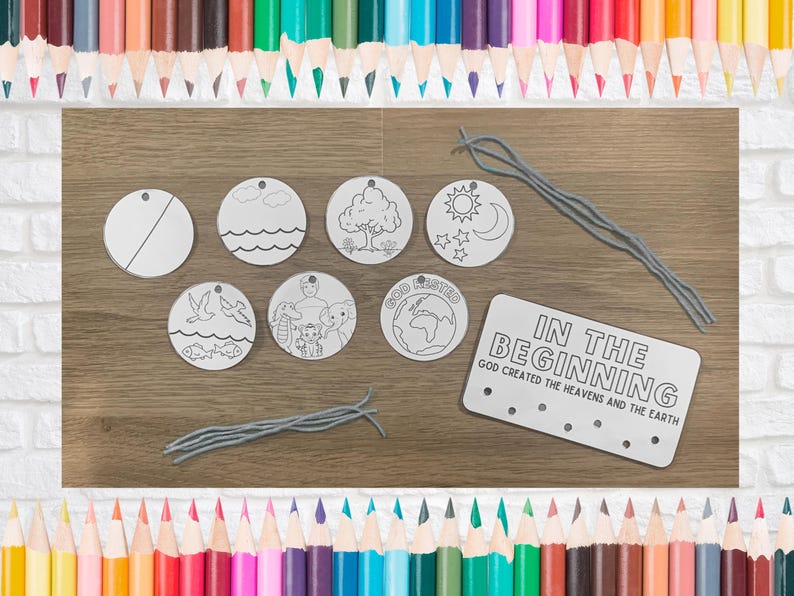 7 Days of Creation Craft, Sunday School Creation Lesson, Printable Kids ...