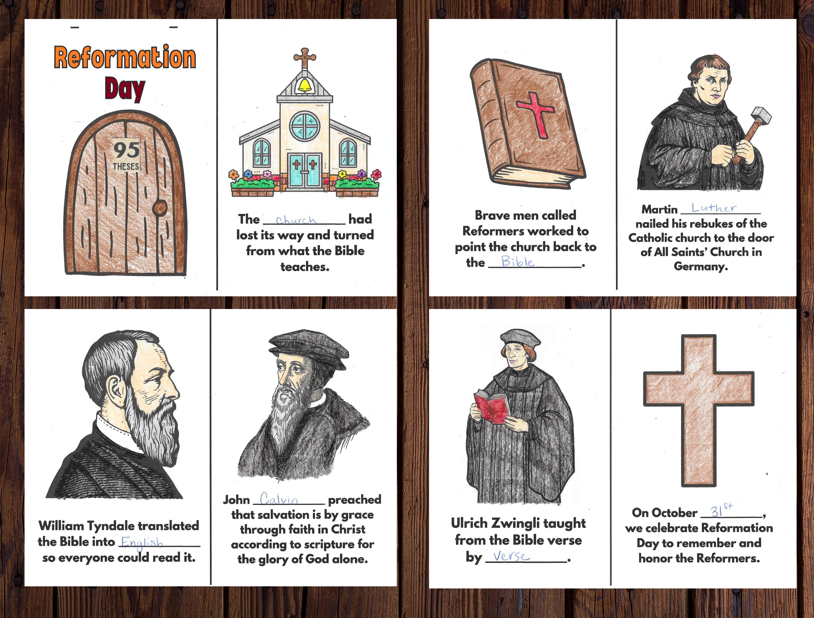 Reformation Day Craft, Martin Luther Church History Coloring Pages ...