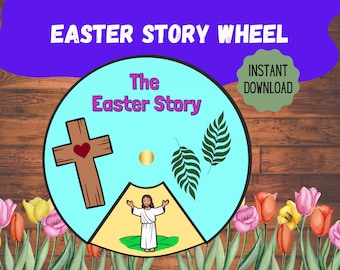 Easter Clock Coloring Wheel, Easter Sunday School Craft, Holy Week ...