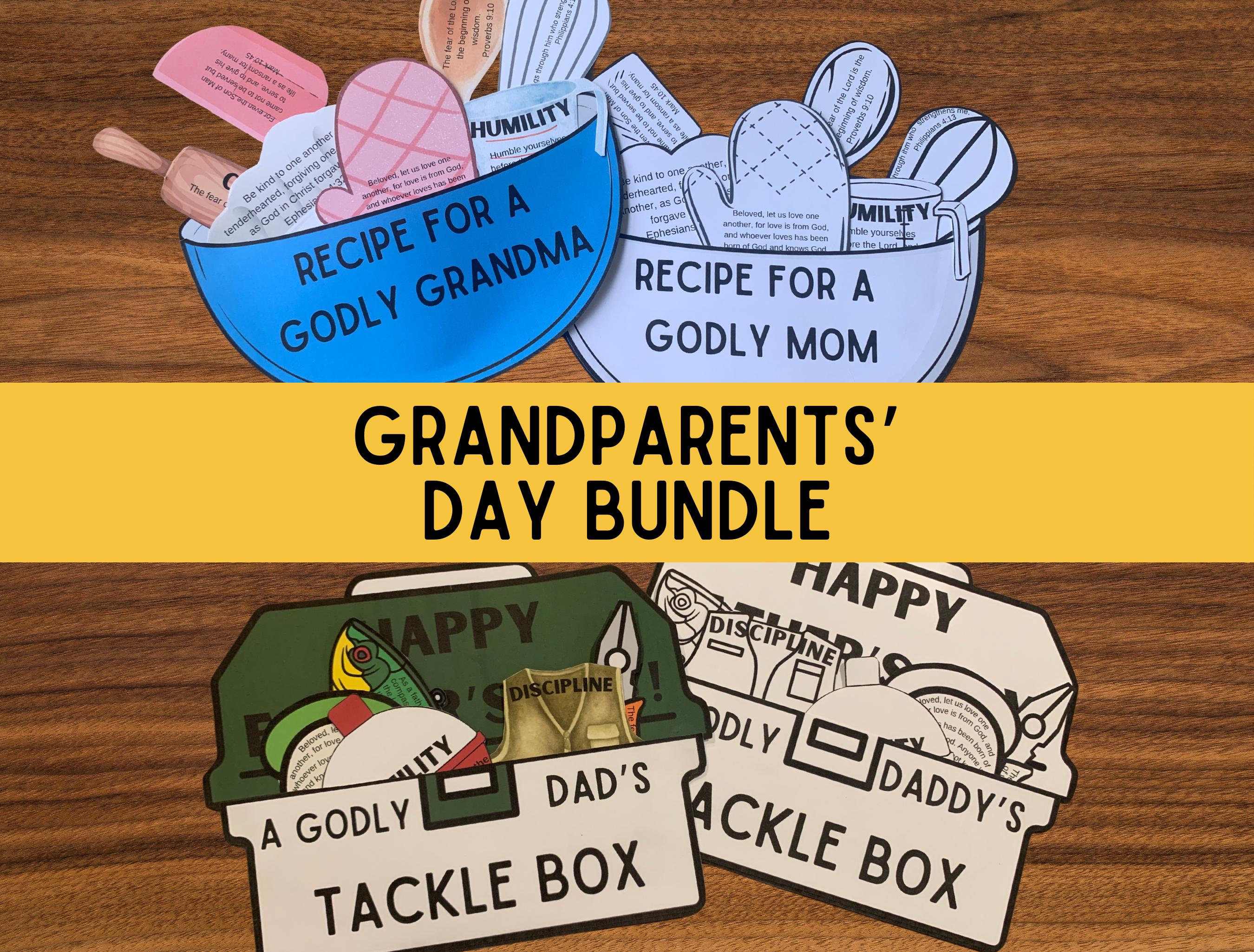 Christian Grandparents Day Craft BUNDLE, Grandparents Day Bible Craft ...