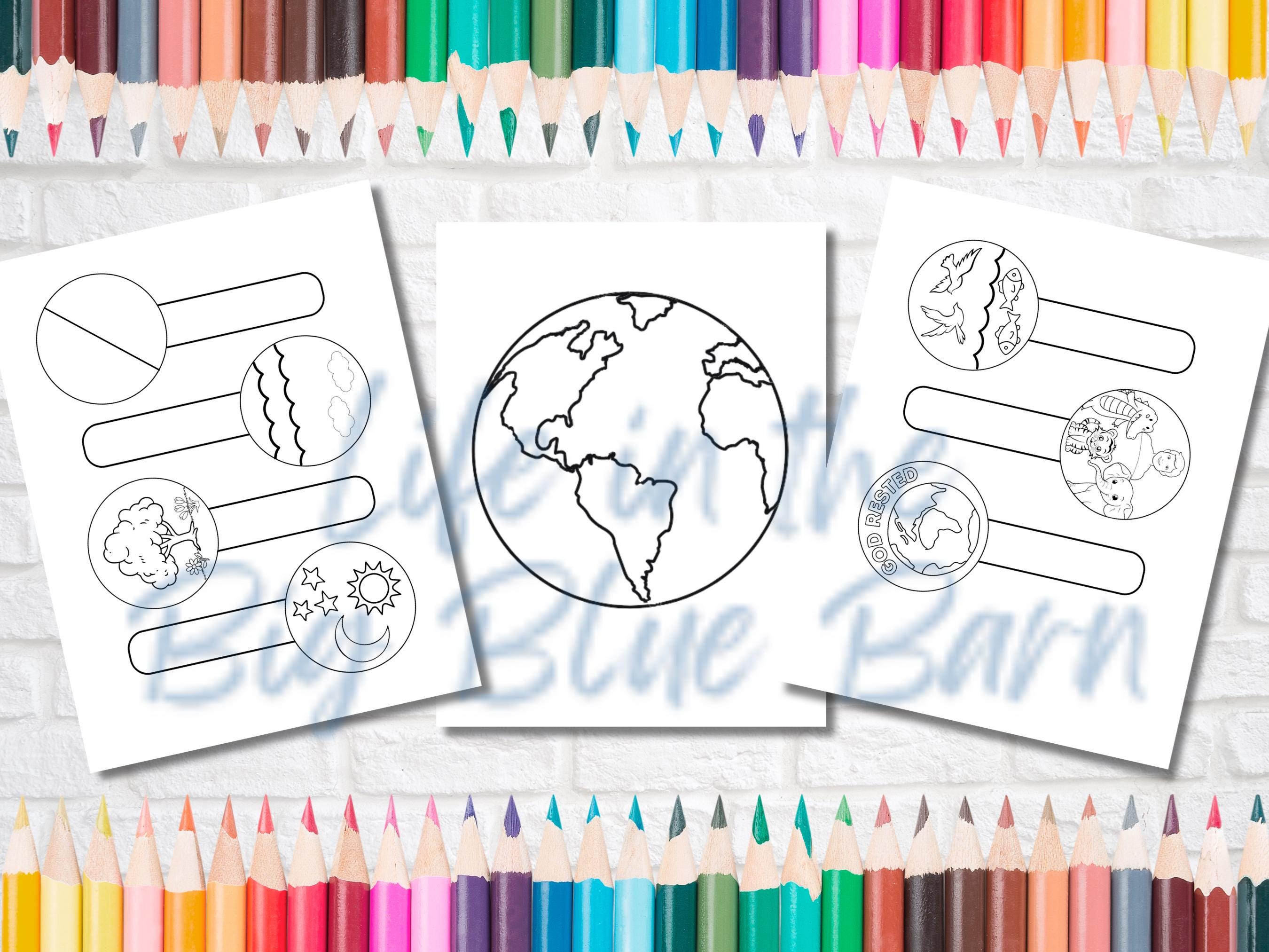 Days of Creation Bible Craft, Sunday School Lesson for Kids, Genesis 1 ...