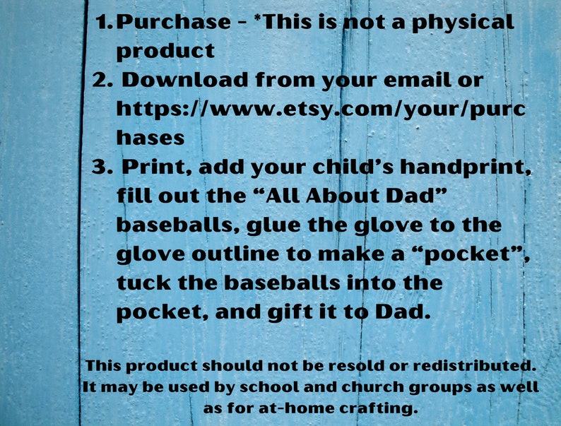 Father's Day Handprint Craft, Printable All About My Dad, Baseball Dad ...