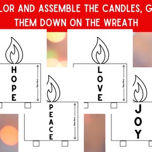 Advent Wreath Christmas Craft, Printable Advent Wreath Activity, Advent ...