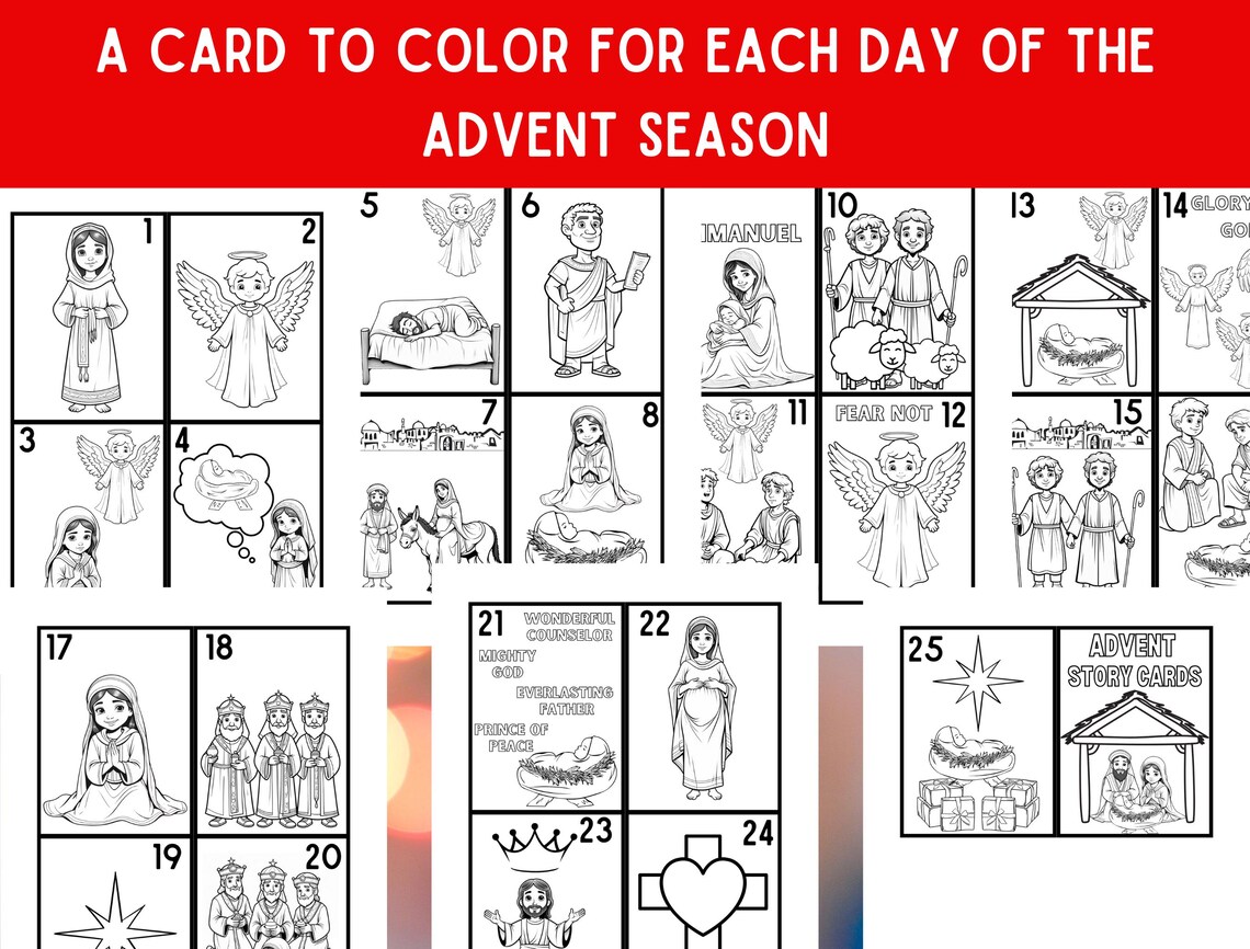 Advent Story Cards, the Christmas Story Cards, Nativity Calendar ...