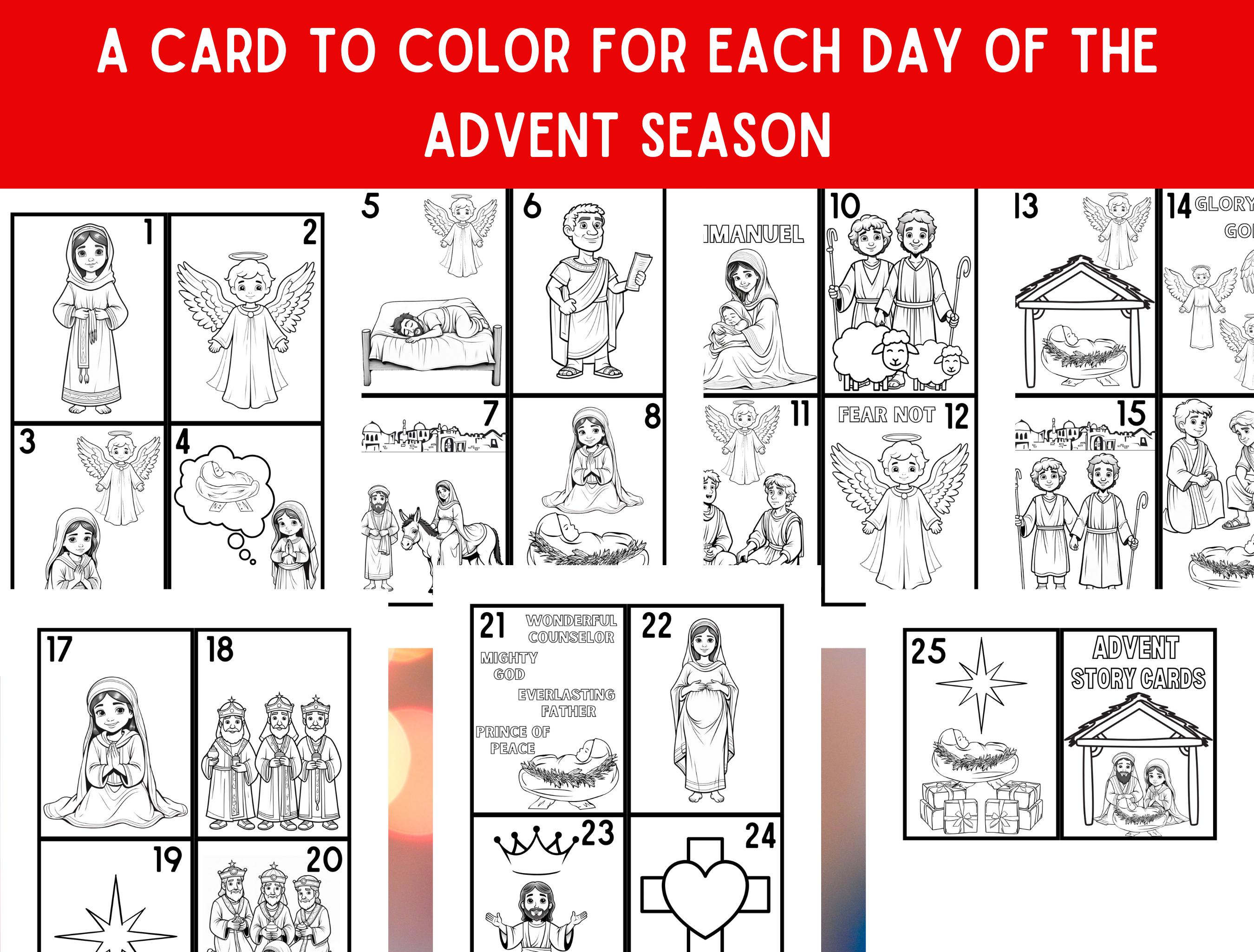 Advent Story Cards, the Christmas Story Cards, Nativity Calendar ...