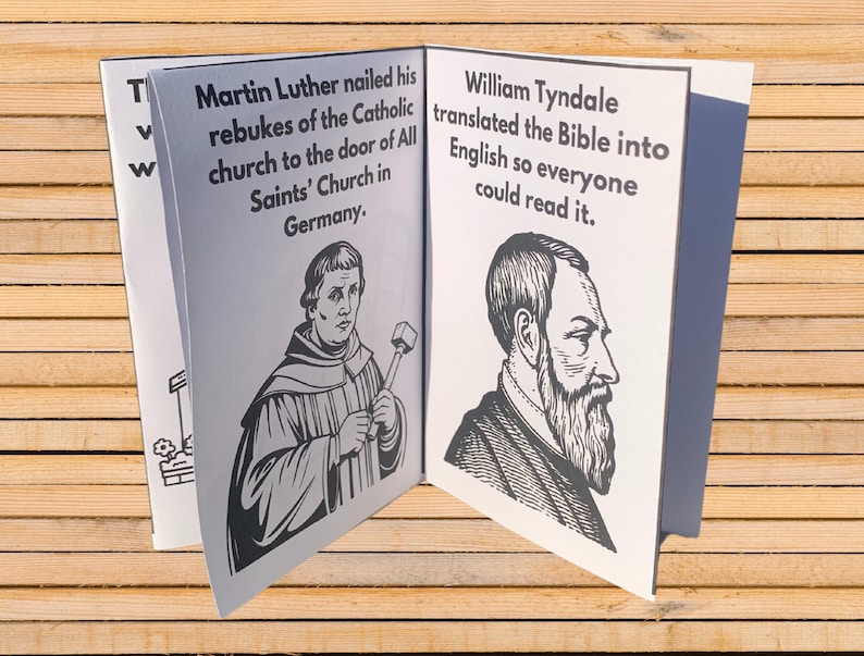 Reformation Day Mini Coloring Book Craft, Martin Luther Church History ...