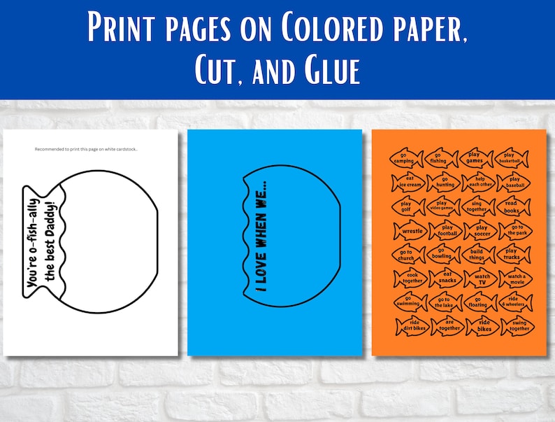 Printable Father's Day Craft, Preschool Father's Day Fish Craft, Best ...