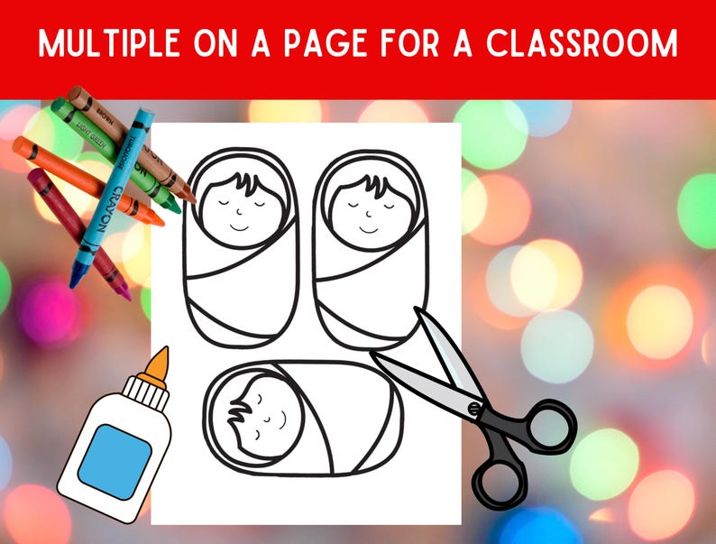 Christmas Bible Craft for Kids, Birth of Jesus Nativity Sunday School ...