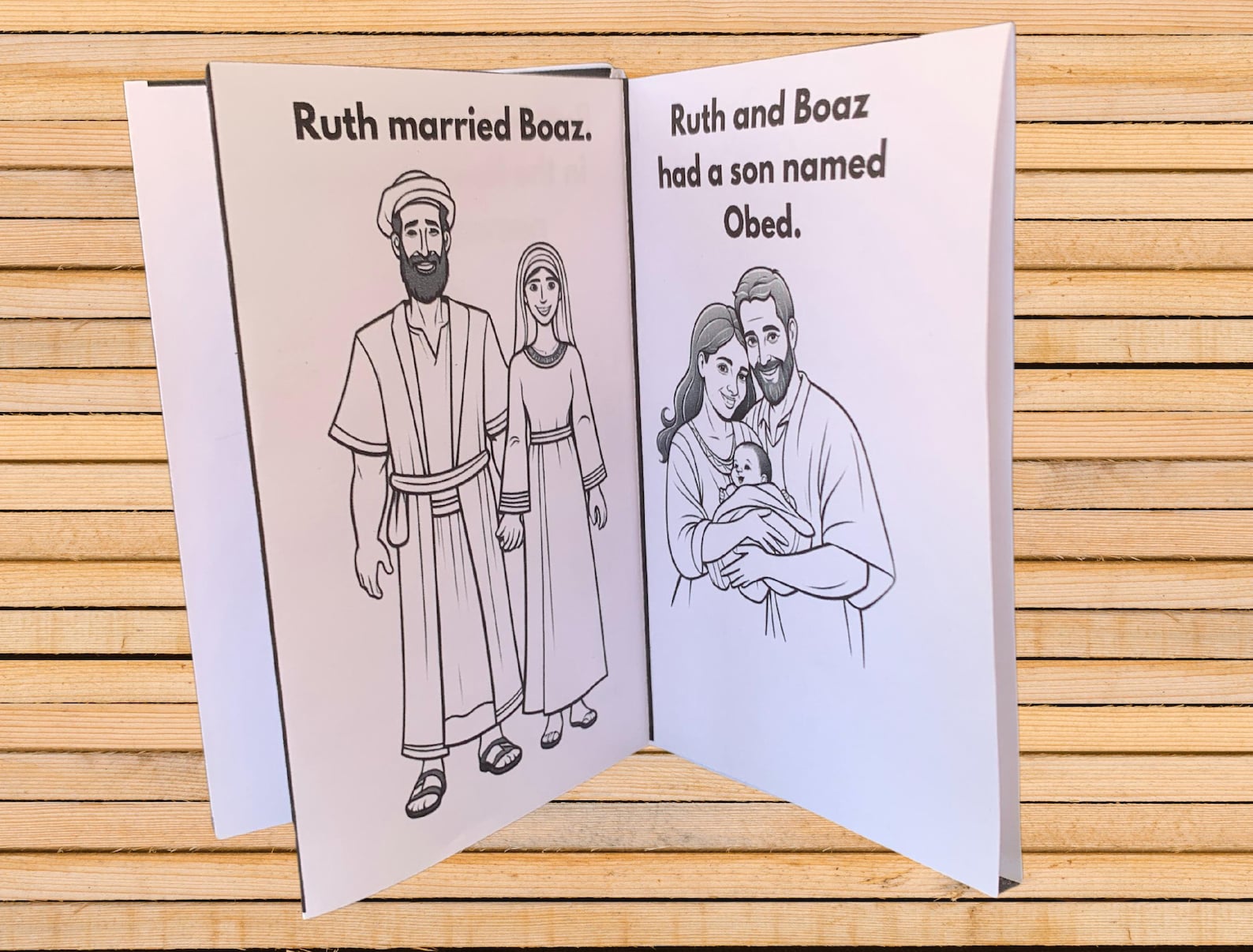 Ruth and Naomi Bible Craft, Ruth and Boaz Sunday School Lesson Activity ...