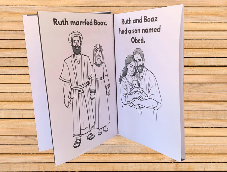 Ruth and Naomi Bible Craft, Ruth and Boaz Sunday School Lesson Activity ...