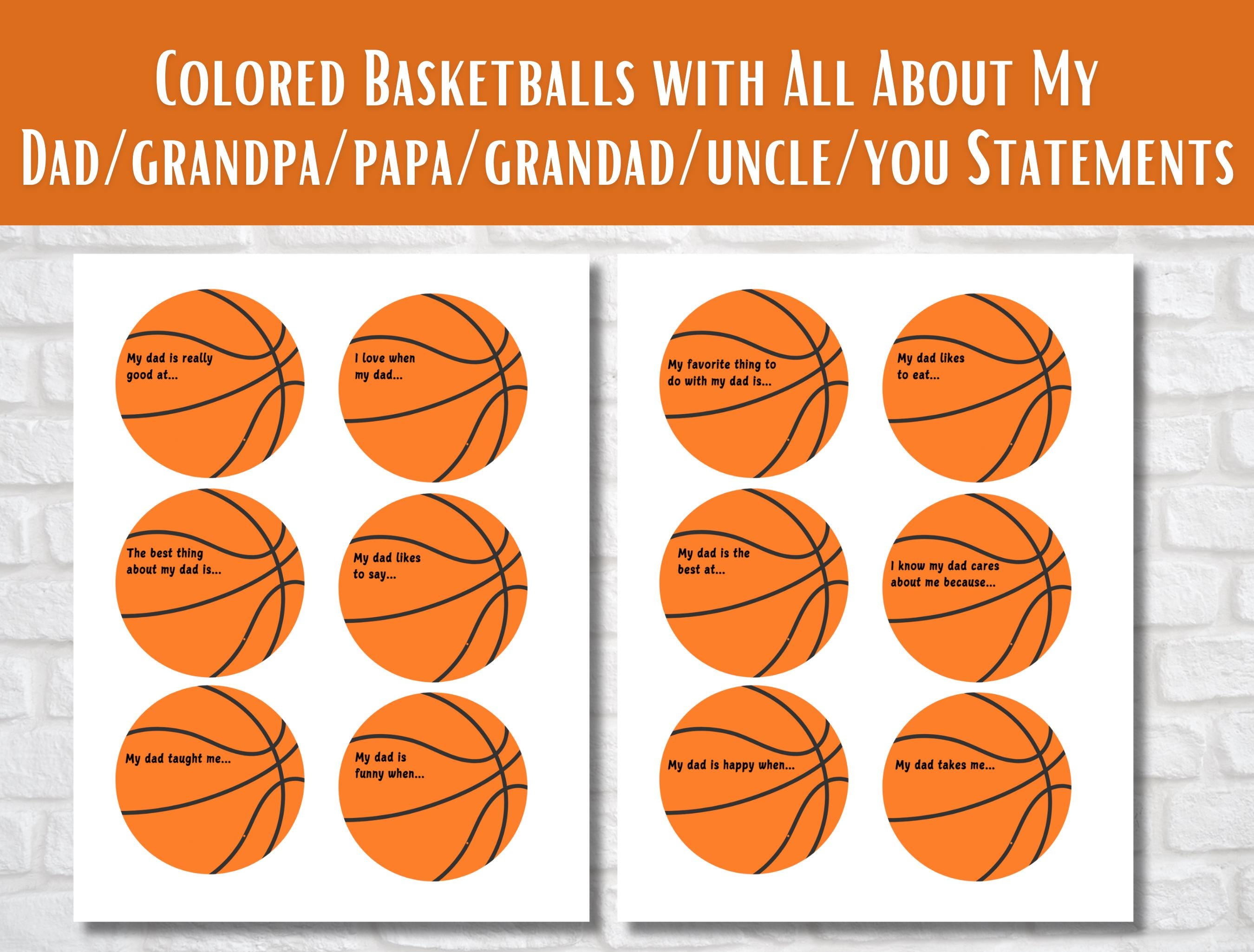 Fathers Day Craft for Kids, All About My Dad Basketball Craft ...
