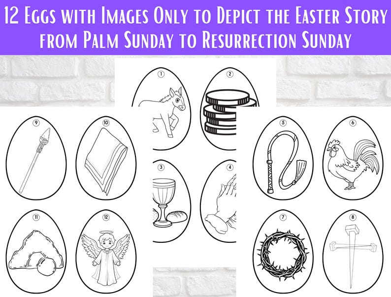 Resurrection Eggs Craft, Sunday School Easter Story Craft, Printable ...
