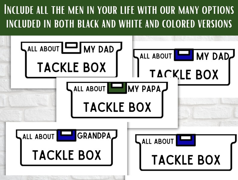 Printable Grandparent's Day Craft, All About My Grandpa Tackle Box ...