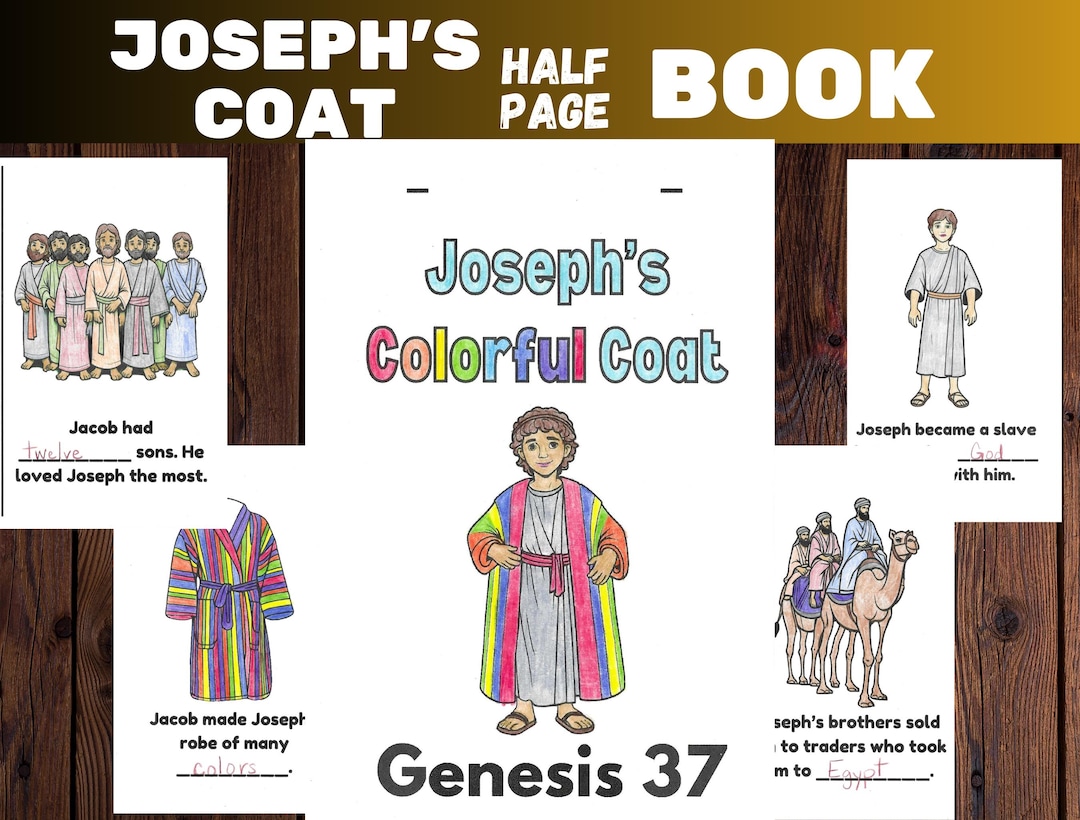 Joseph and the Coat of Many Colors, Printable Sunday School Activity ...