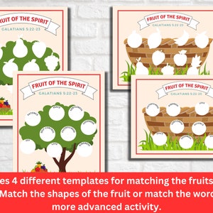 Fruit of the Spirit Printable, Galatians Bible Games for Kids, Sunday ...