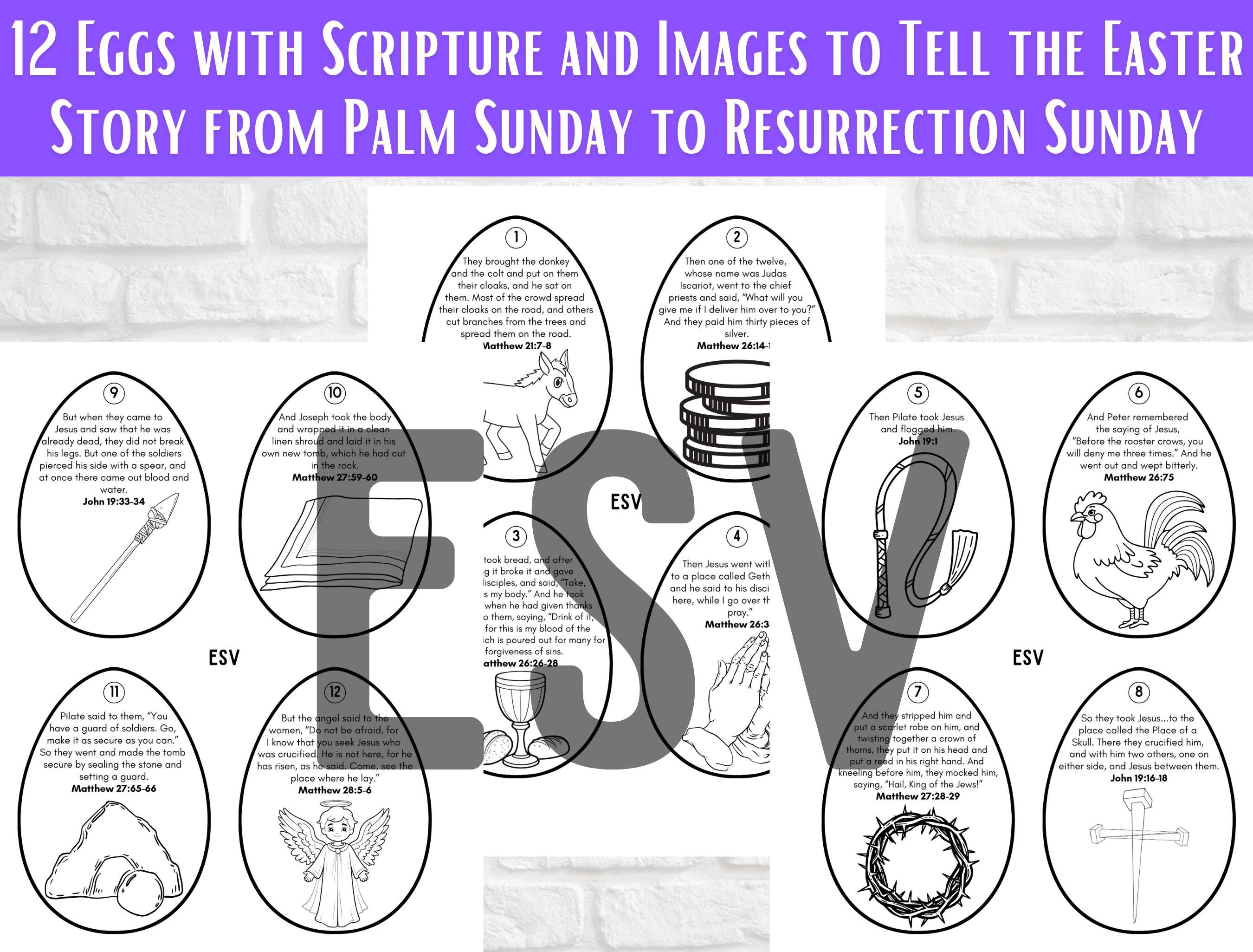 Resurrection Eggs Craft, Sunday School Easter Story Craft, Printable ...