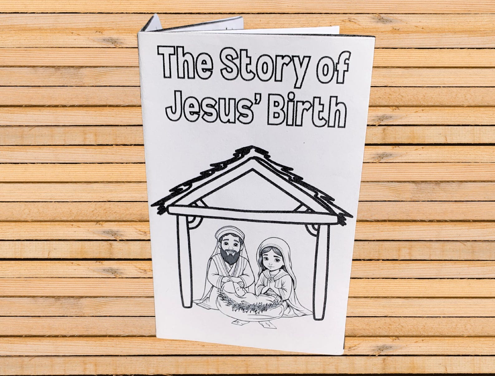 Birth of Jesus Christmas Story Nativity Coloring Book Craft, Advent ...