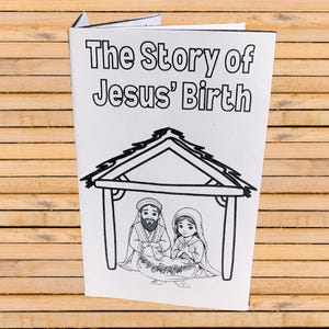 Birth of Jesus Christmas Story Nativity Coloring Book Craft, Advent ...