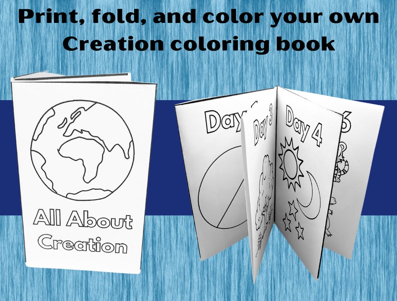 7 Days of Creation Mini Book Bible Craft | Sunday School Lesson for ...