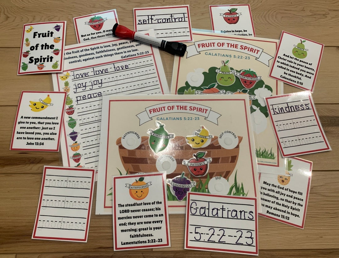 Fruit of the Spirit Printable, Galatians Bible Games for Kids, Sunday ...