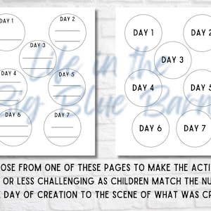 7 Days of Creation Craft, Sunday School Creation Lesson, Printable Kids ...