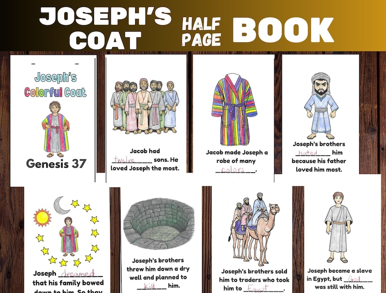 Joseph's Coat of Many Colors Craft, Sunday School Lesson Activity, Kids ...